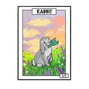 Rabbit MTG Token Cards (3 Pack)- DIGITAL Artwork - Etsy