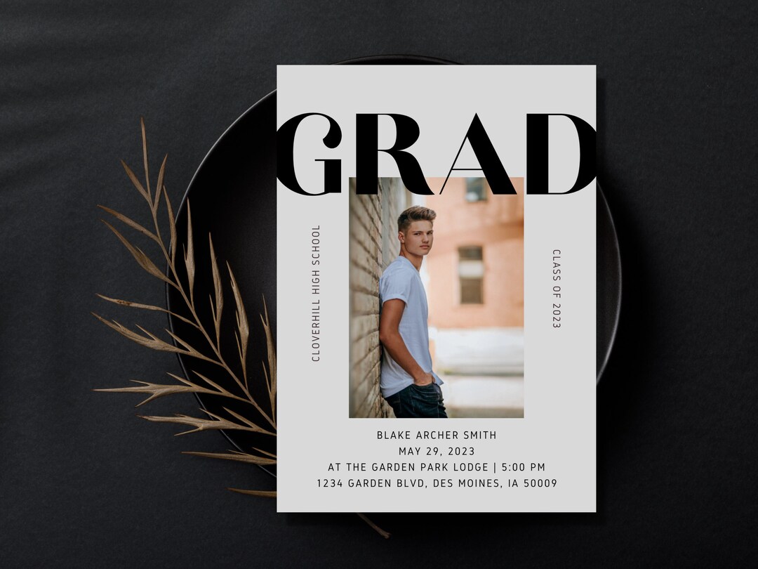 Graduation Invitation 2022 Template, Modern Graduation Announcement ...