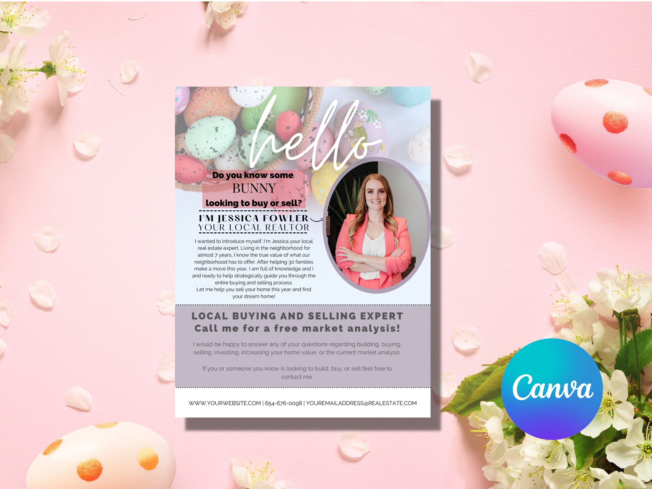 Easter Real Estate Neighbor Flyer, Real Estate Spring Marketing, Real ...