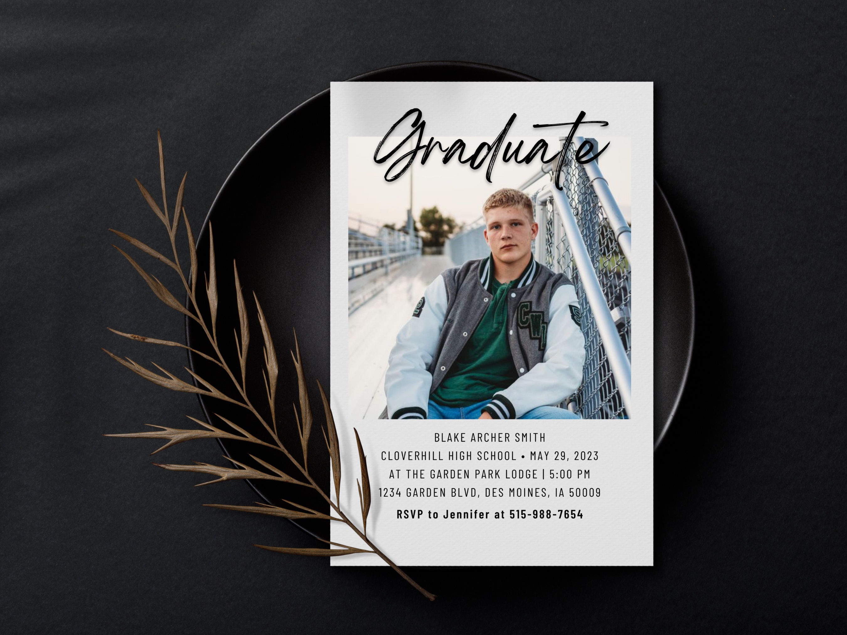 Graduation Invitation 2022 Template, Modern Graduation Announcement ...