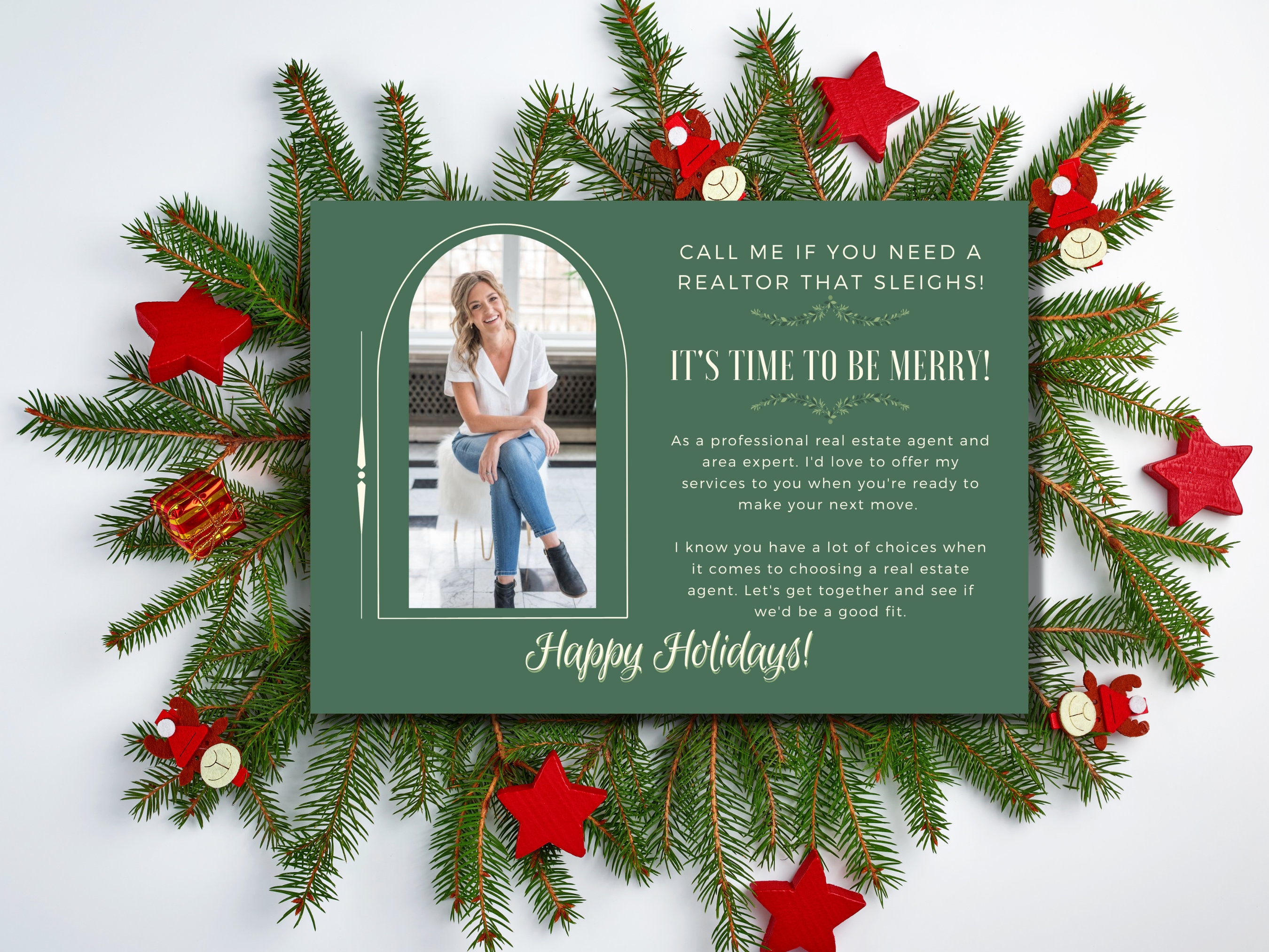 Holiday Postcard for Real Estate Agents | Realtor Christmas Post Card ...