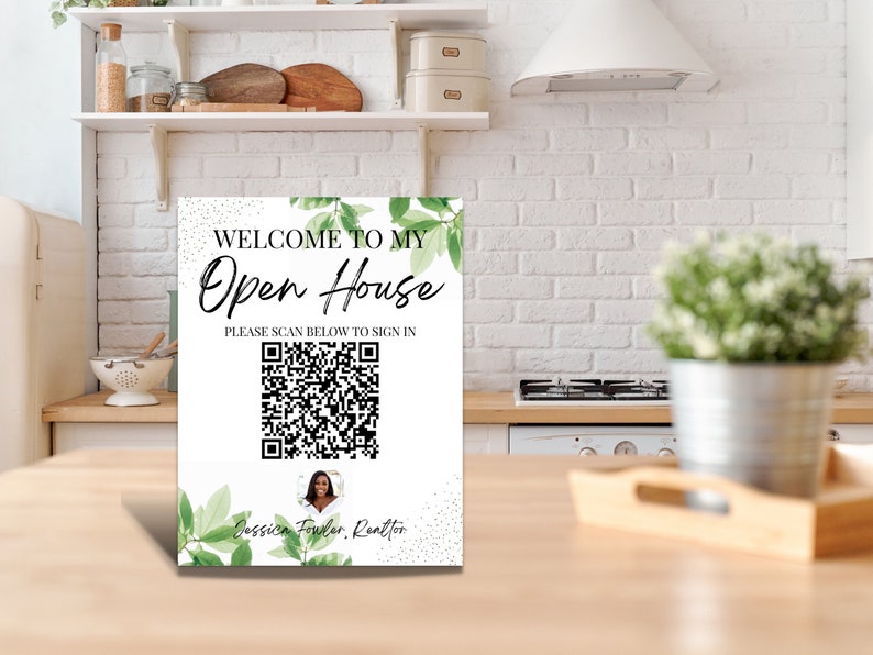 Open House Sign in Sheet With QR Code, Realtor Open House, Real Estate ...