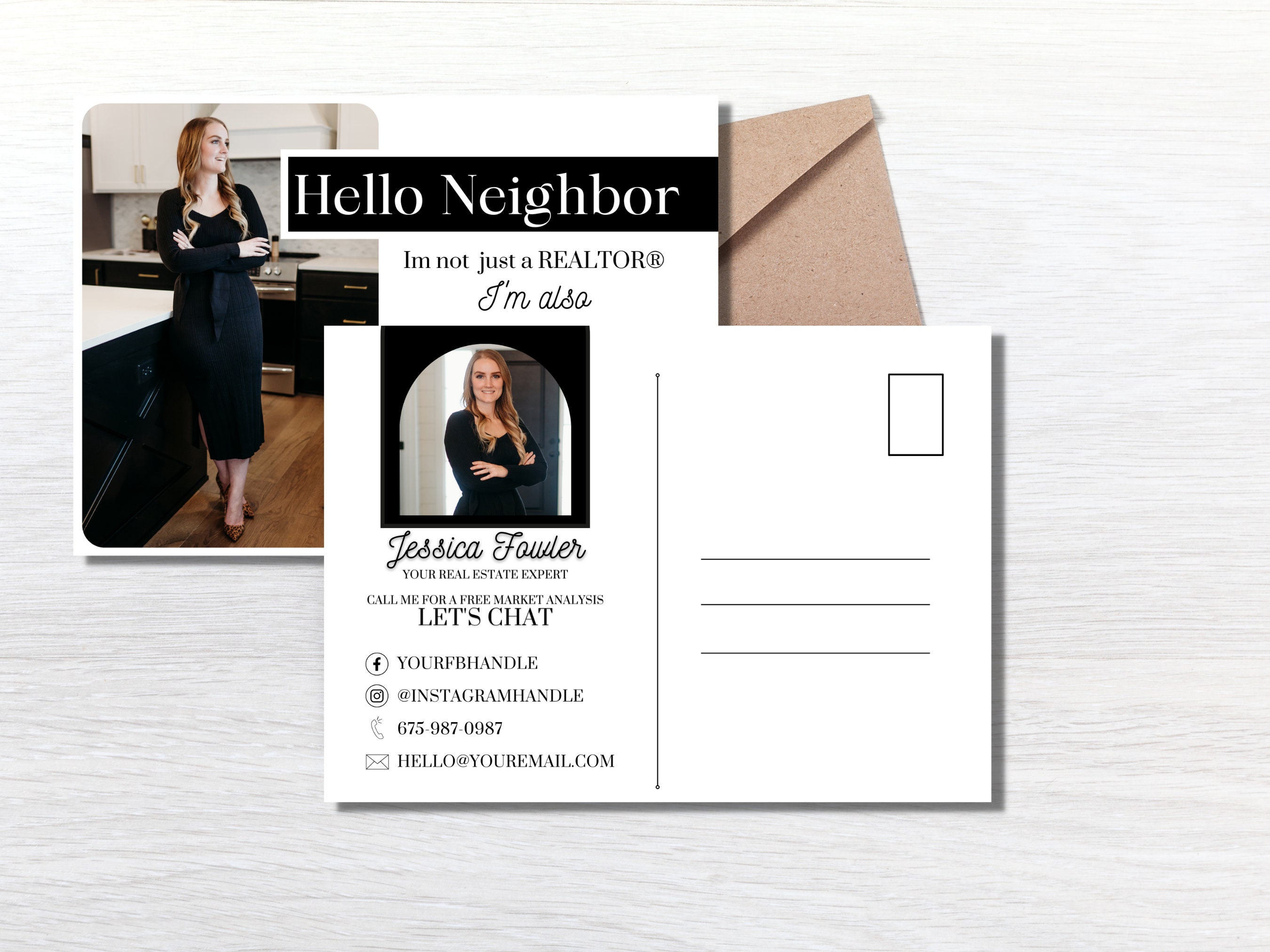 Real Estate Agent Postcard,realtor Hello Neighbor Card, Realtor Farming ...