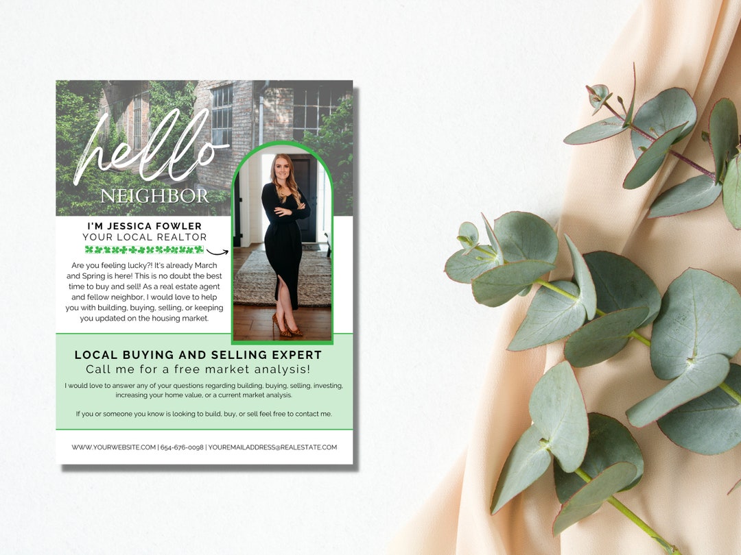 March Real Estate Flyer, Realtor Hello Neighbor Letter, Realtor Farming ...