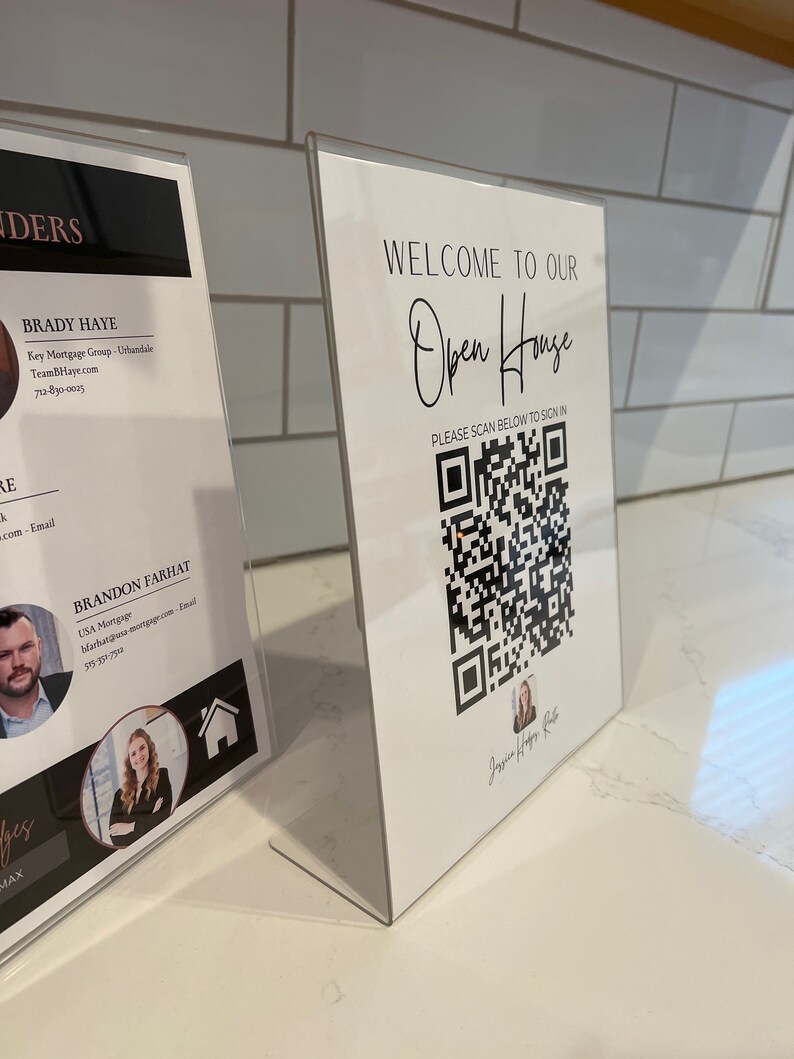 Open House QR Code Sign in Sign, Real Estate Sign - Etsy