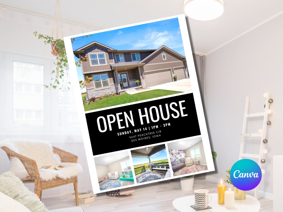 House for Sale Flyer, Home Feature Sheet, Realtor Canva Template, Unit ...