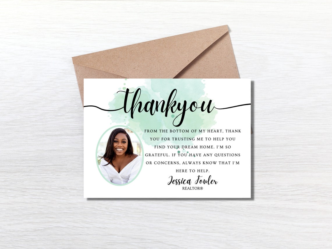 Real Estate Thank You Card | Real Estate Marketing | Realtor Thank You ...