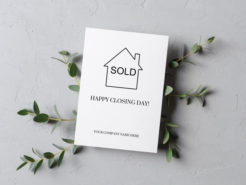 Happy Closing Day Card, Real Estate Closing Gift, Home Buyer Guide ...
