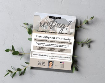 Real Estate Tired of Renting Prospecting Flyer, Tired of Renting Real ...
