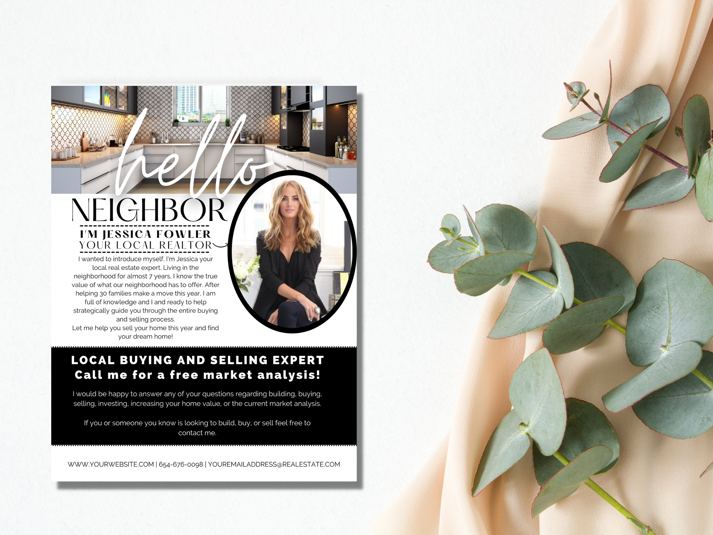 Realtor Introduction Letter Template - Editable Real Estate Agent Bio ...