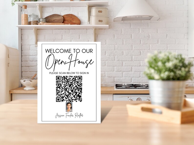 Open House QR Code Sign in Sign, Real Estate Sign - Etsy