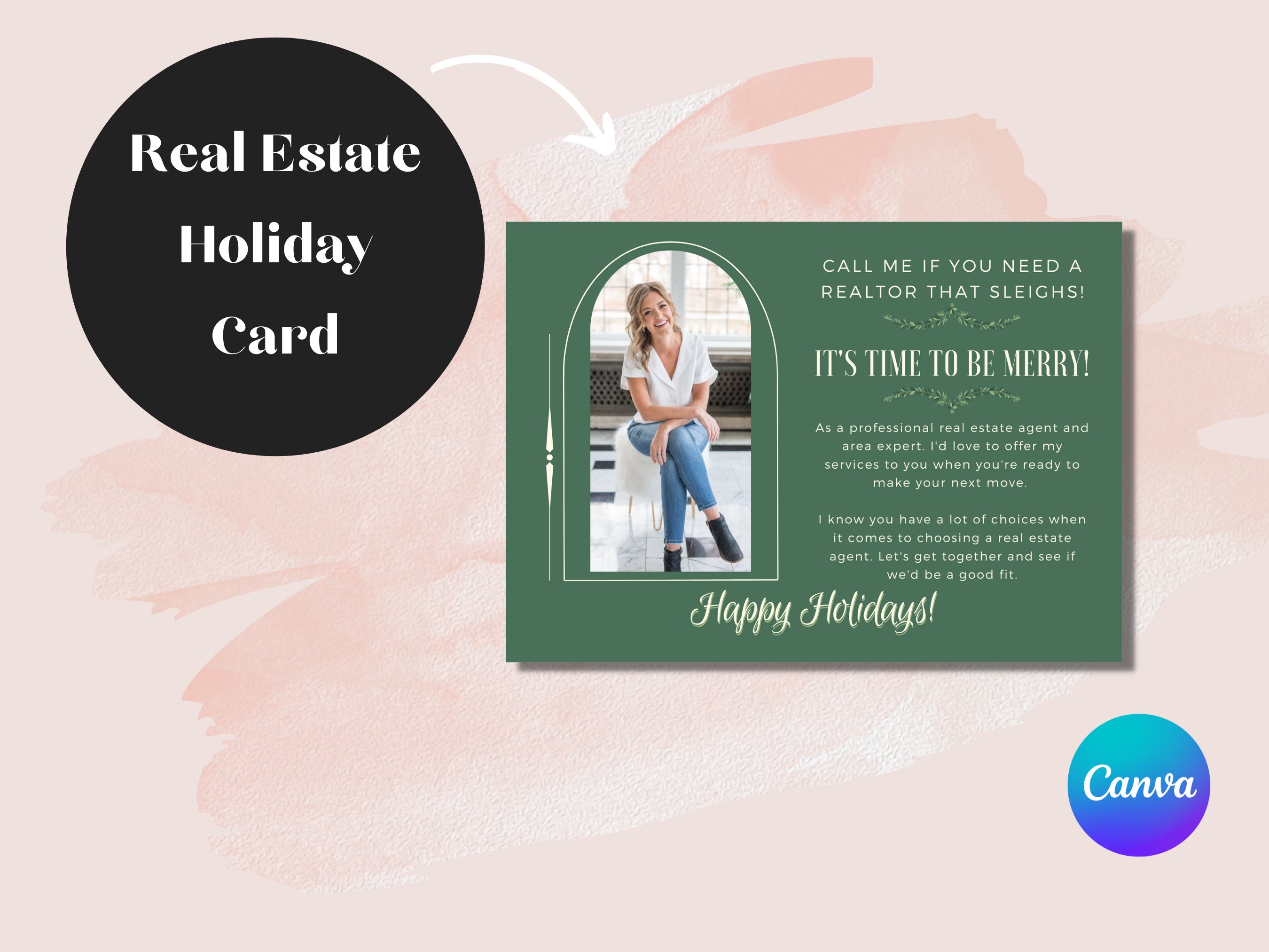 Holiday Postcard for Real Estate Agents | Realtor Christmas Post Card ...