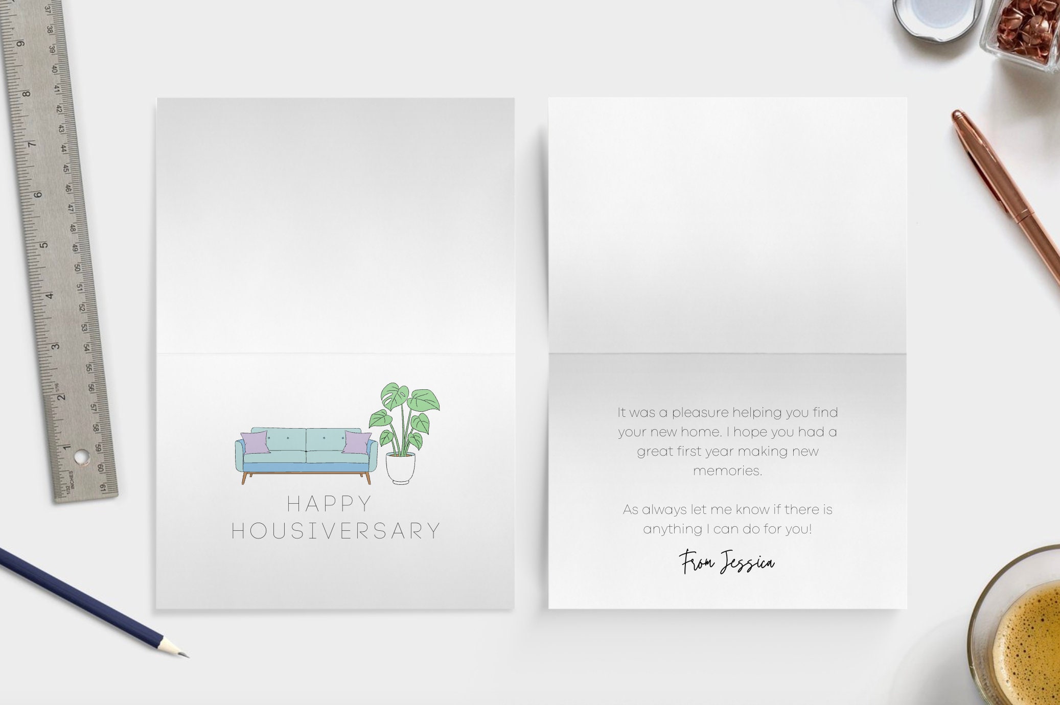 Happy Home Anniversary Card Realtor to Client, Housiversary Real Estate ...