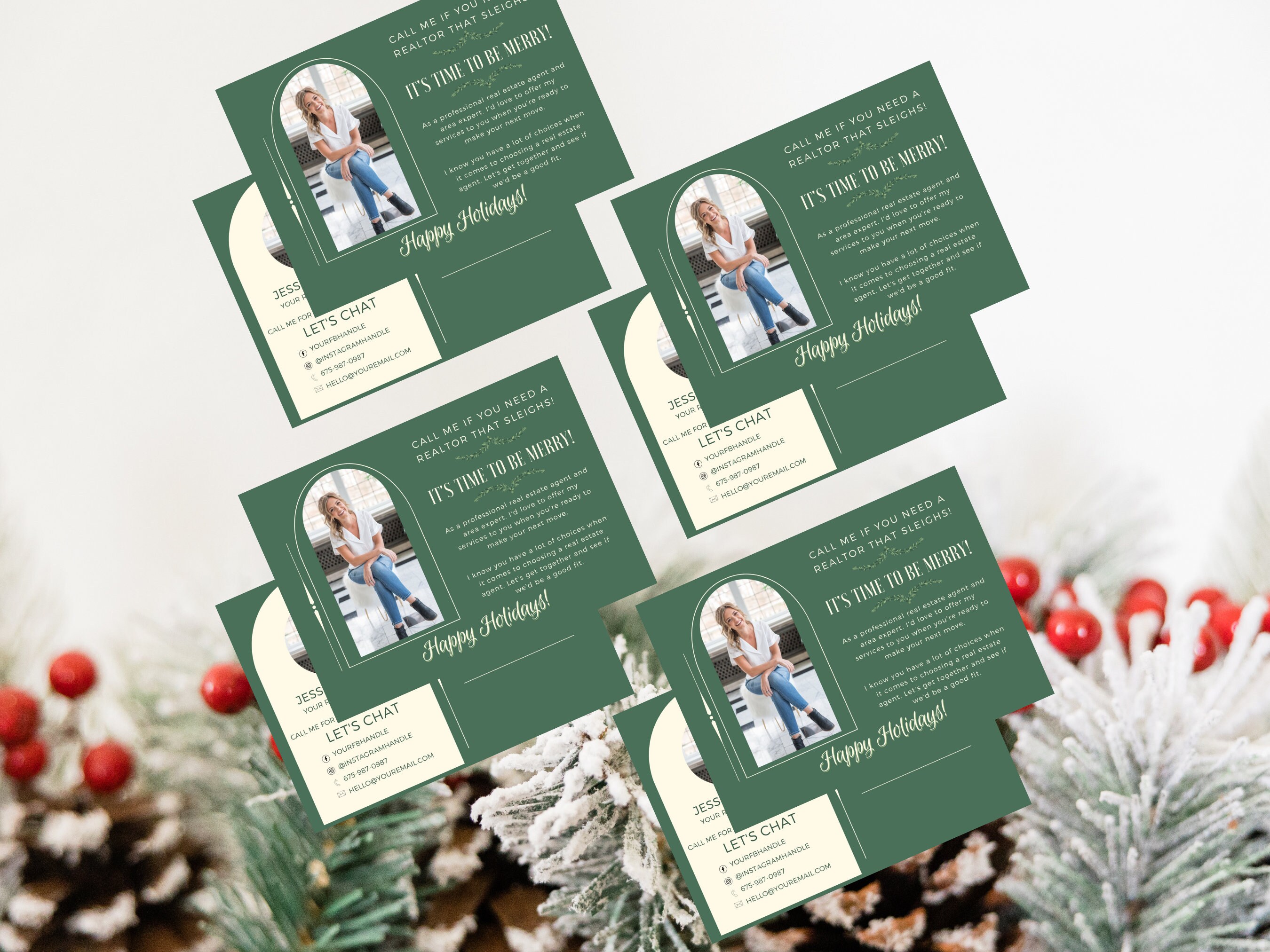 Holiday Postcard for Real Estate Agents | Realtor Christmas Post Card ...