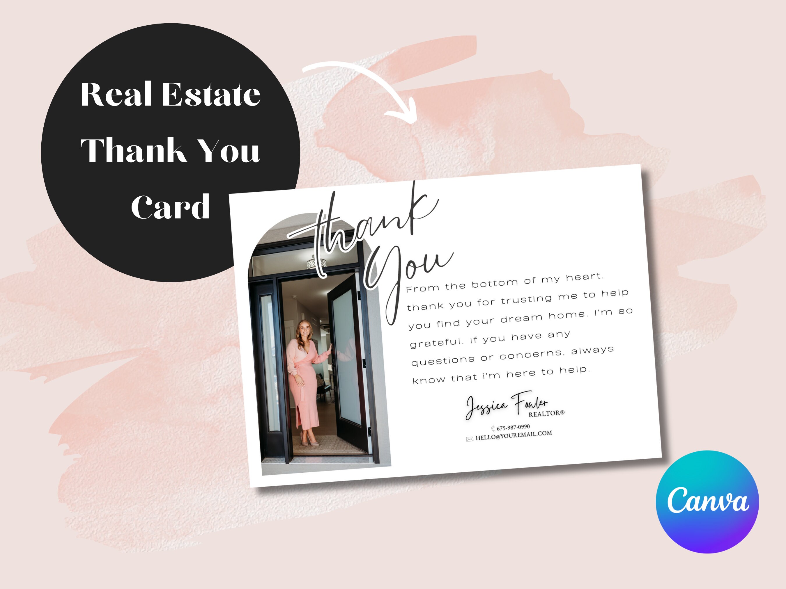 Real Estate Thank You Card | Real Estate Marketing | Realtor Thank You ...