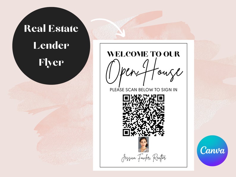 Open House QR Code Sign in Sign, Real Estate Sign - Etsy