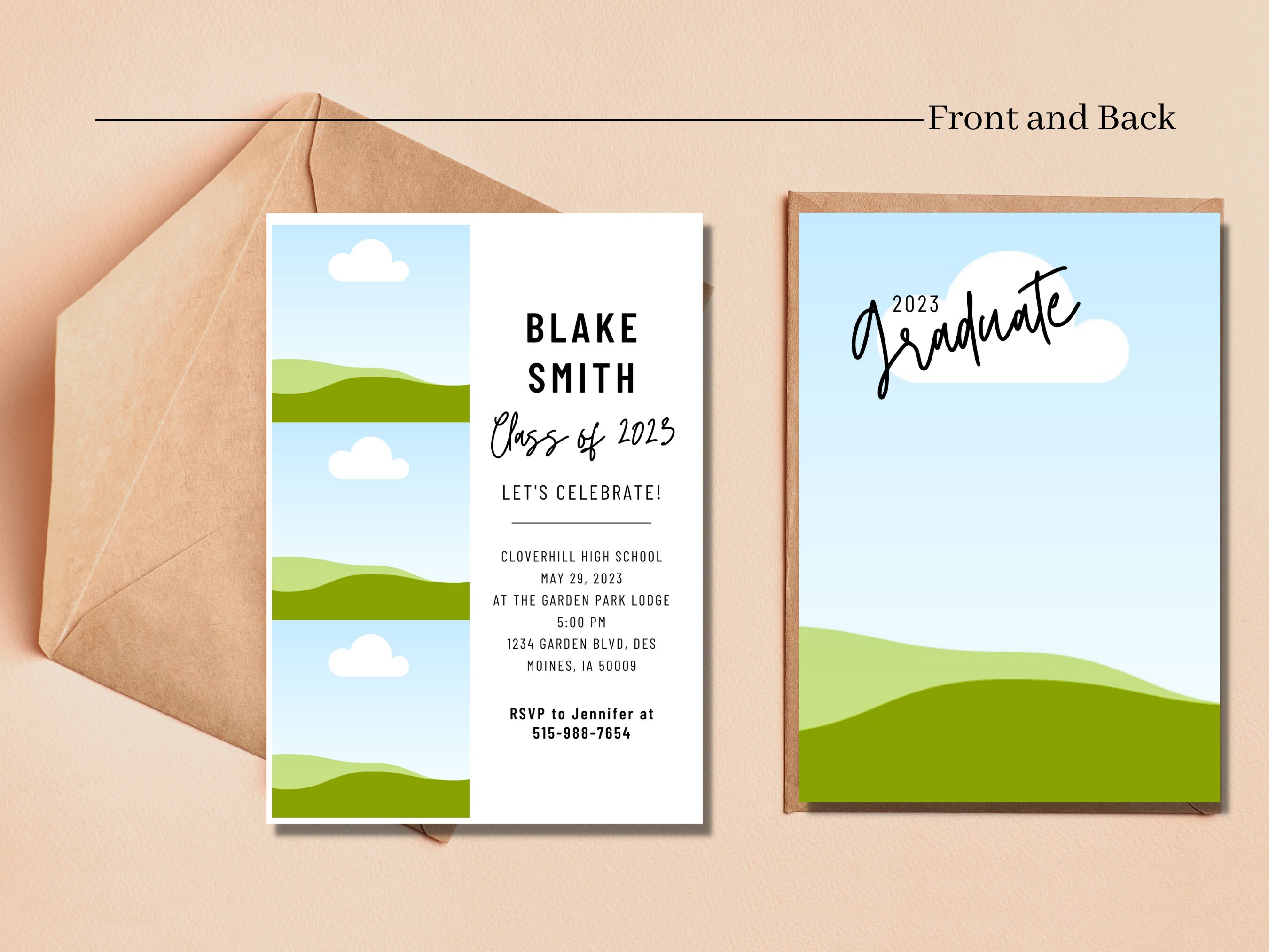 Graduation Invitation 2022 Template, Modern Graduation Announcement ...