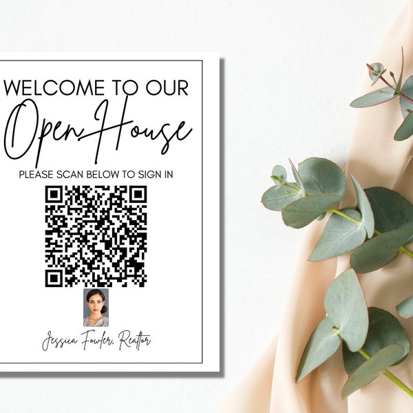 Open House Qr Code Sign - Etsy