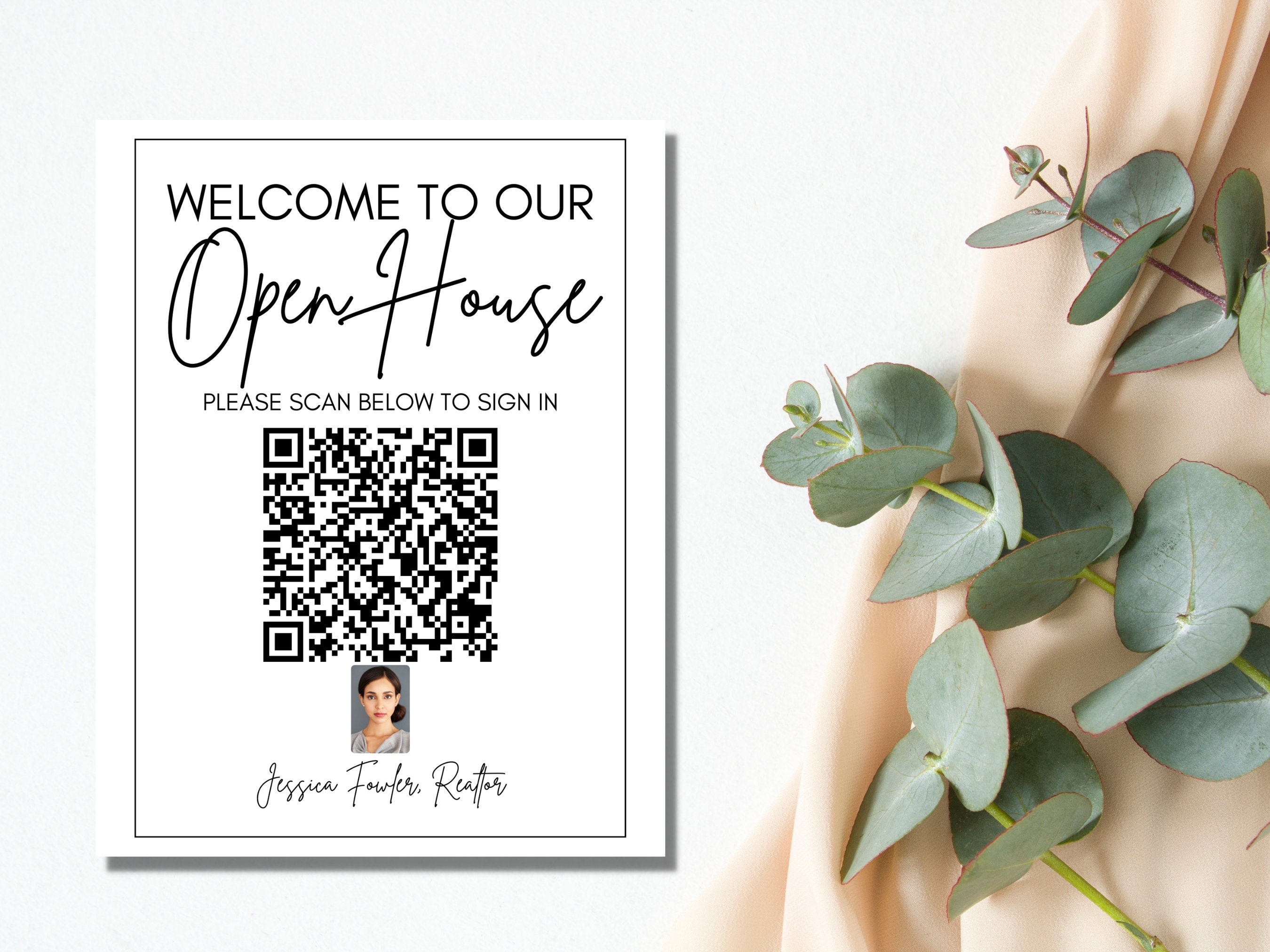 Open House QR Code Sign in Sign, Real Estate Sign - Etsy
