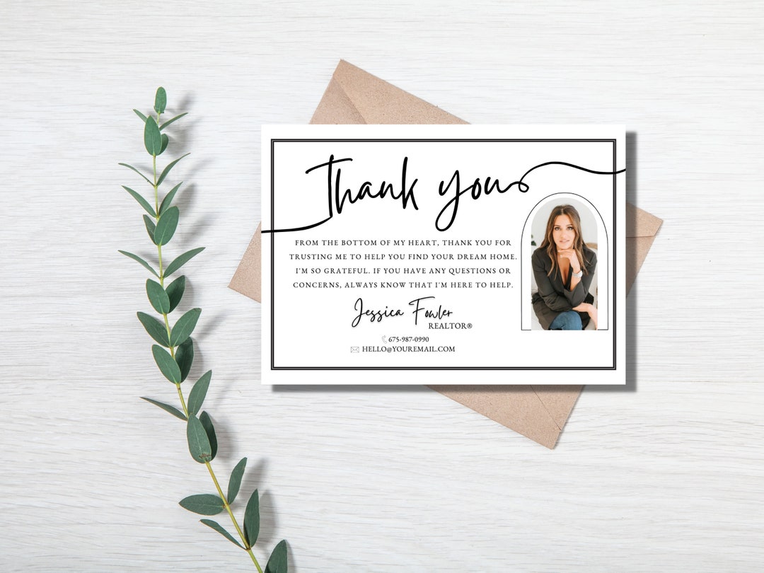 Real Estate Thank You Card | Real Estate Marketing | Realtor Thank You ... Real Estate Thank You Card | Real Estate Marketing | Realtor Thank You ...
