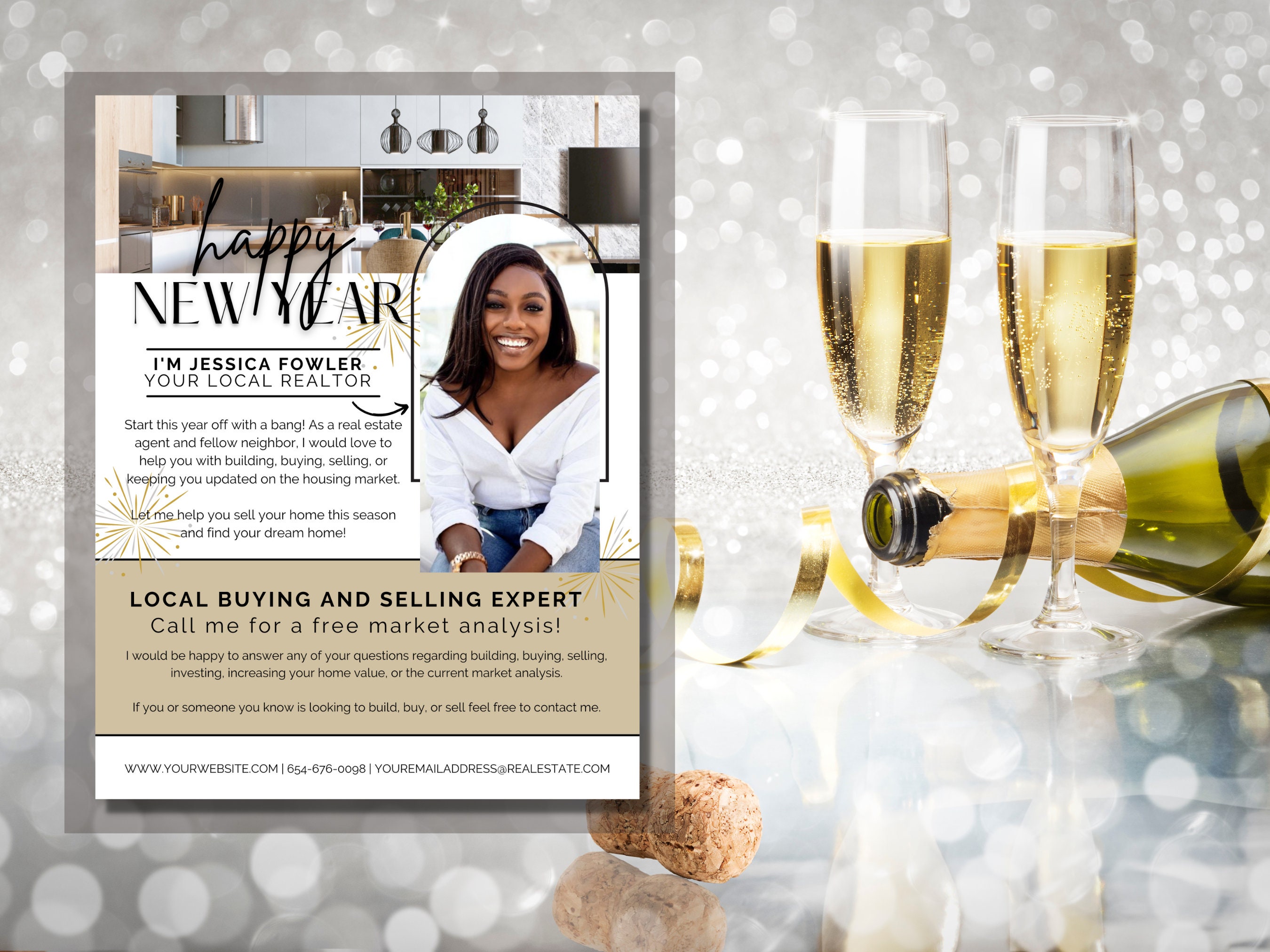 New Year Real Estate Flyer, Realtor Hello Neighbor Letter, Realtor ...