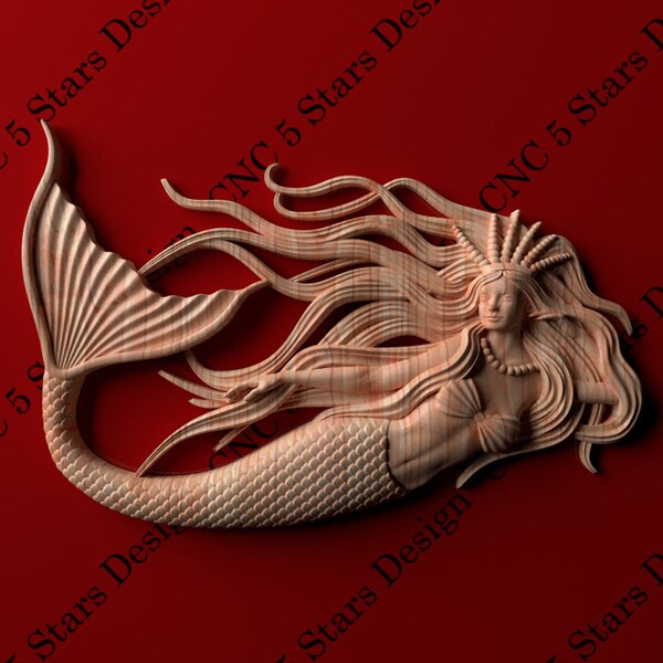 Carved Wood Mermaid - Etsy