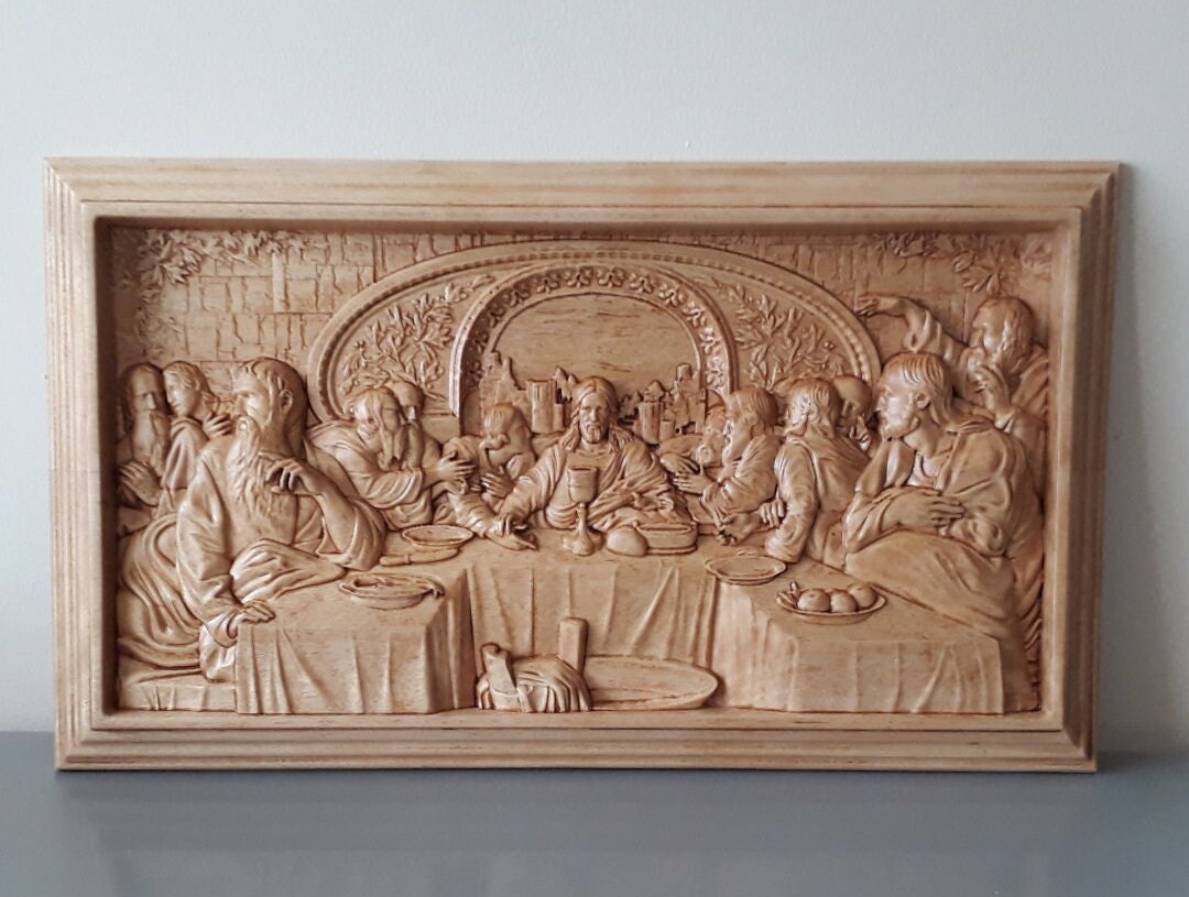 Wood Carving: Last Supper of the Lord Religious Christian Wall Art - Etsy