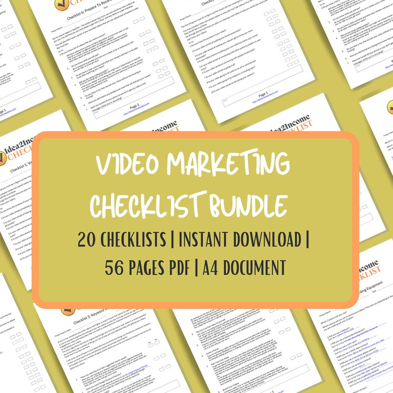 Youtube Video Checklist - Etsy