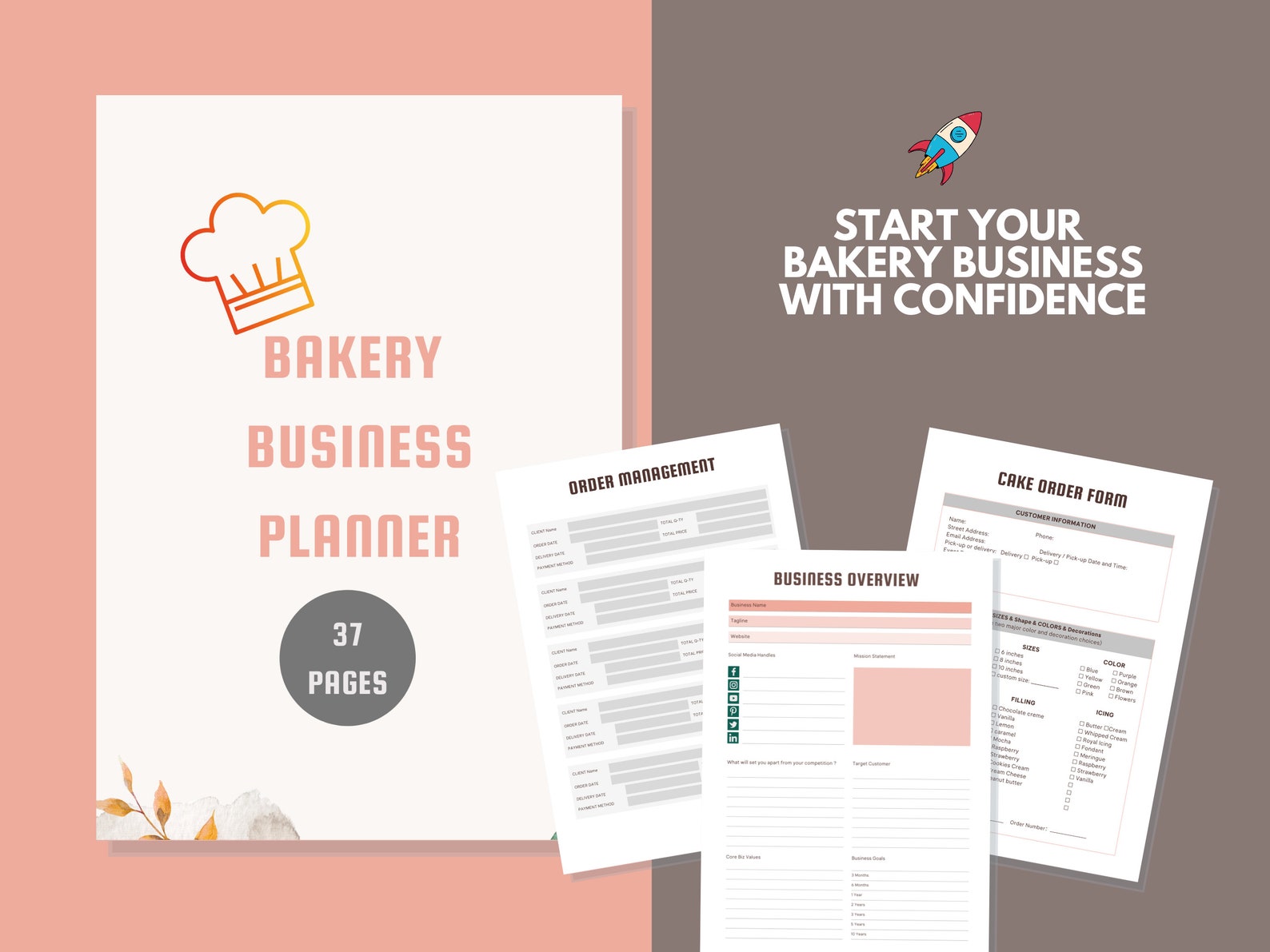 Bakery Business Planner Bakery Business Planner Home Bakery - Etsy
