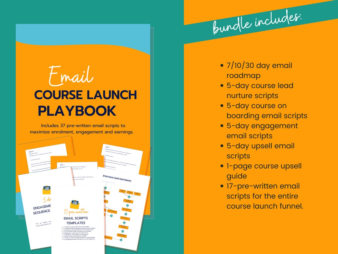 Course Launch Email Roadmap Playbook. ALL 37 Pre-written Email Scripts ...