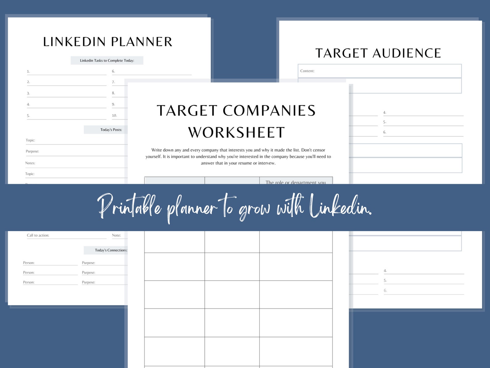 Linkedin Marketing Planner. Linkedin Strategy Worksheet 30 Pages PDF ...