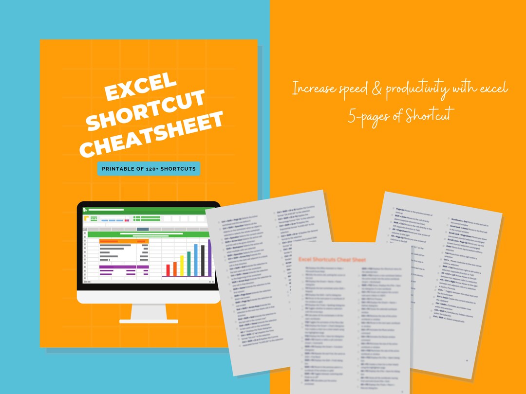 Excel Shortcut Cheatsheet Boost Productivity and Speed in Business, as ...
