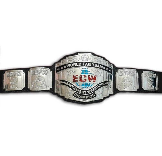 ECW Classic Tag Team Championship Title Belt Model Black Metal | Etsy