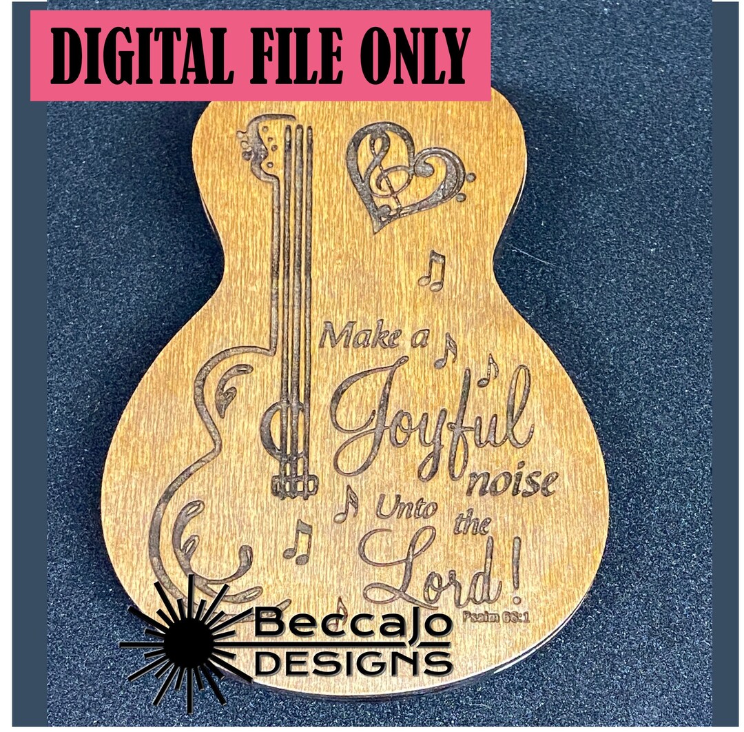 Guitar Pick Holder - Ai, Svg, Pdf, Cdr, Lbrn, Laser-ready Cut Files ...