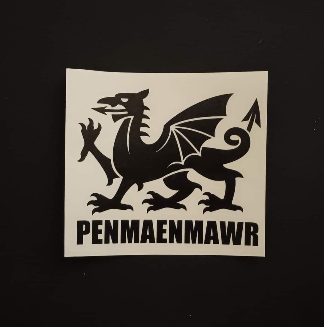 Welsh Dragon Decals With Place Name small - Etsy