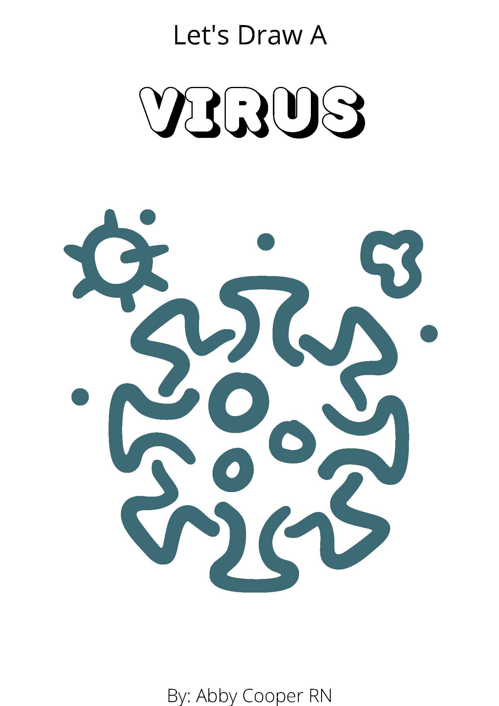 Lets Draw A Virus Worksheet, Coloring Page - Etsy