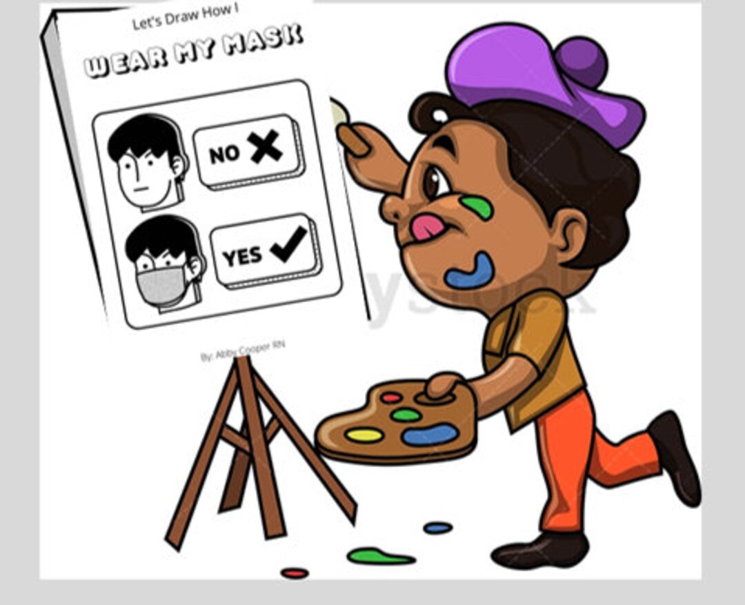Lets Draw How I Wear My Mask Worksheet, Coloring Page - Etsy