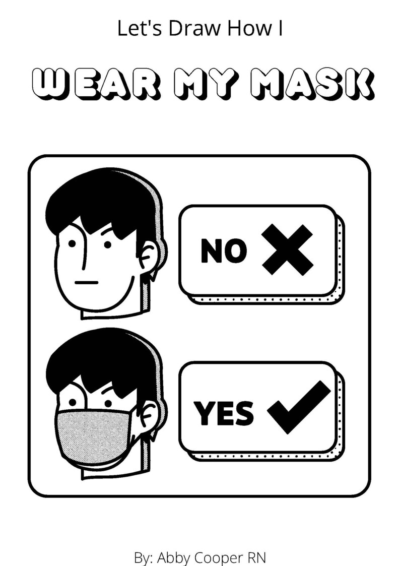 Lets Draw How I Wear My Mask Worksheet, Coloring Page - Etsy