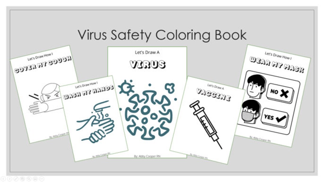 Virus Safety Coloring Book: 1st Edition - Etsy