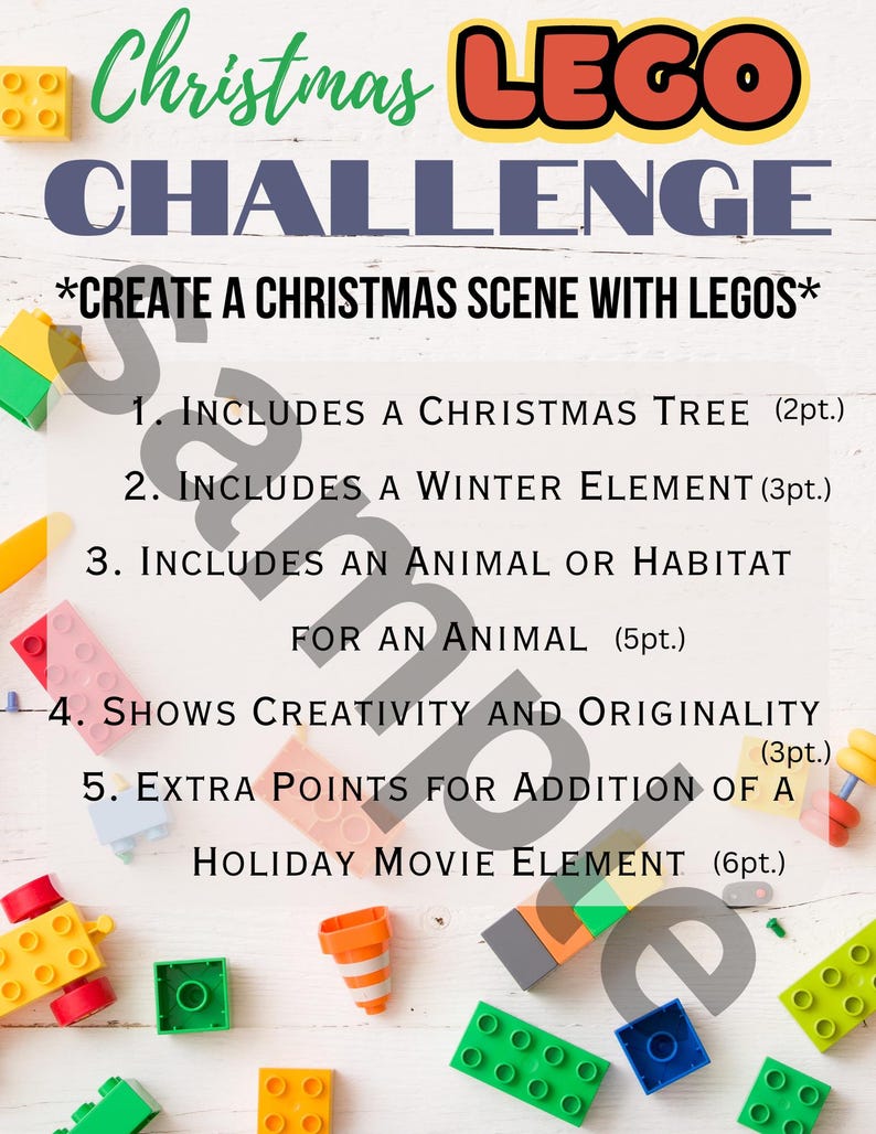 Christmas LEGO Challenge - Etsy