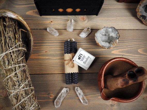 Binding Spell Candles two Pack Herb Infused Beeswax Tapers - Etsy