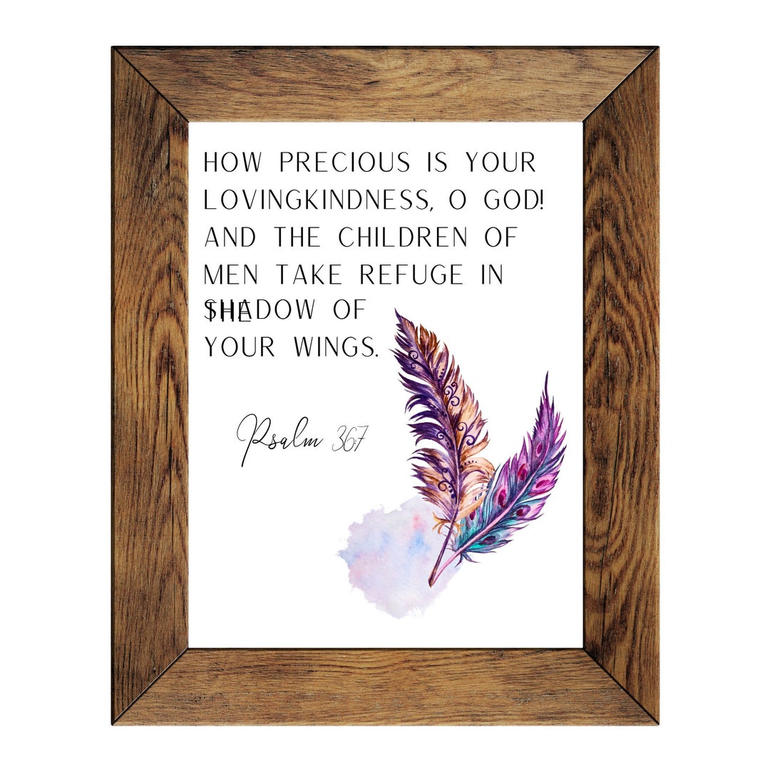 Shadow of Your Wings | Psalm 36:7 Print | Bible Verse Print | Scripture ...