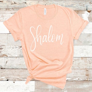 Shalom T-shirt | Shalom Shirt | Peace Shirt | Christian T-shirt | Mom ...