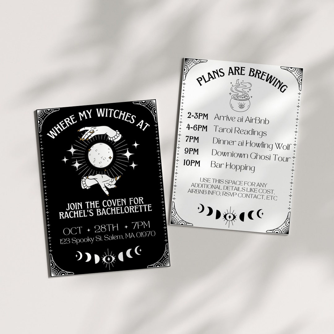 Witch Bachelorette, Witch Bachelorette Invites, Spooky Bachelorette ...