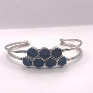 Stackable Honeycomb Bangle, Sterling Silver 925 Matching, Pollinator ...