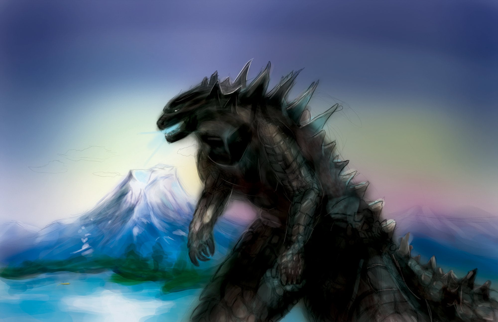 Godzilla Painting