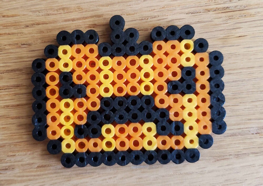 Fall Pumpkin Ornament Perler Bead Sprites Halloween Wall Decor Magnet ...