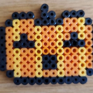 Fall Pumpkin Ornament Perler Bead Sprites Halloween Wall Decor Magnet ...