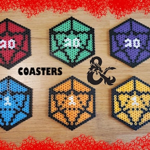 Dnd D20 Coaster Dungeons and Dragons Perler Bead Movie Cup Holder - Etsy