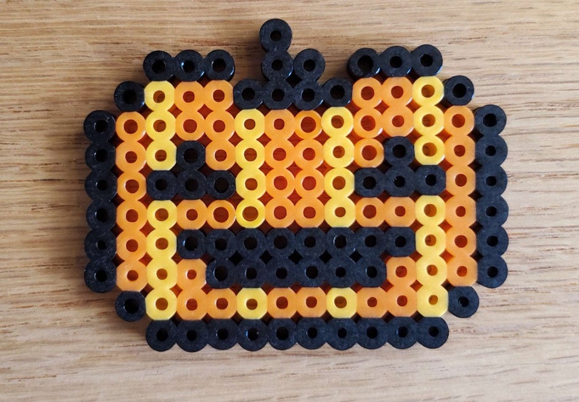 Fall Pumpkin Ornament Perler Bead Sprites Halloween Wall Decor Magnet ...